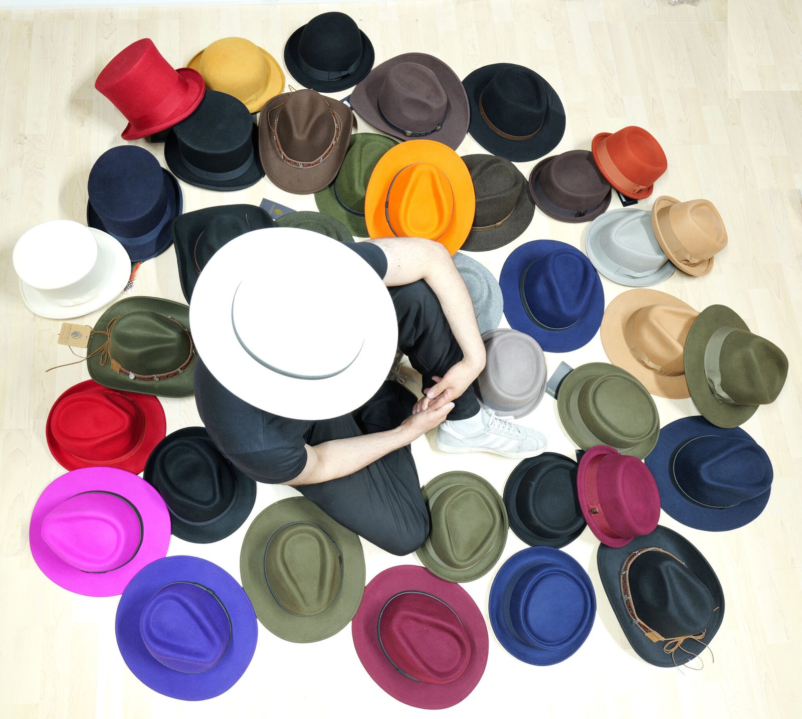 Classic Trilby Cowboy Fedora Hat For Men Women Wide Brim With